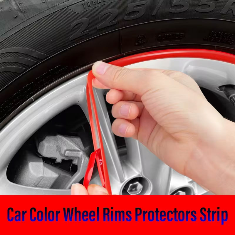 8 Meters Car Wheel Rim Blades Protector Line Tire Guard Decorative ...