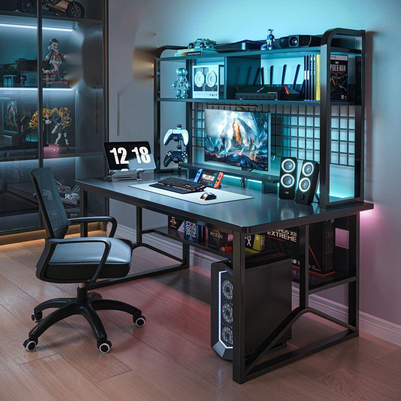 Desktop computer desk, desk, bookshelf Gaming Table study table ...