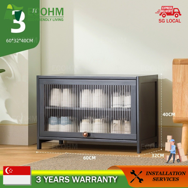 ECOHM Flip-door Rack Shoe Cabinet Black and Gray New Model Flip-door ...