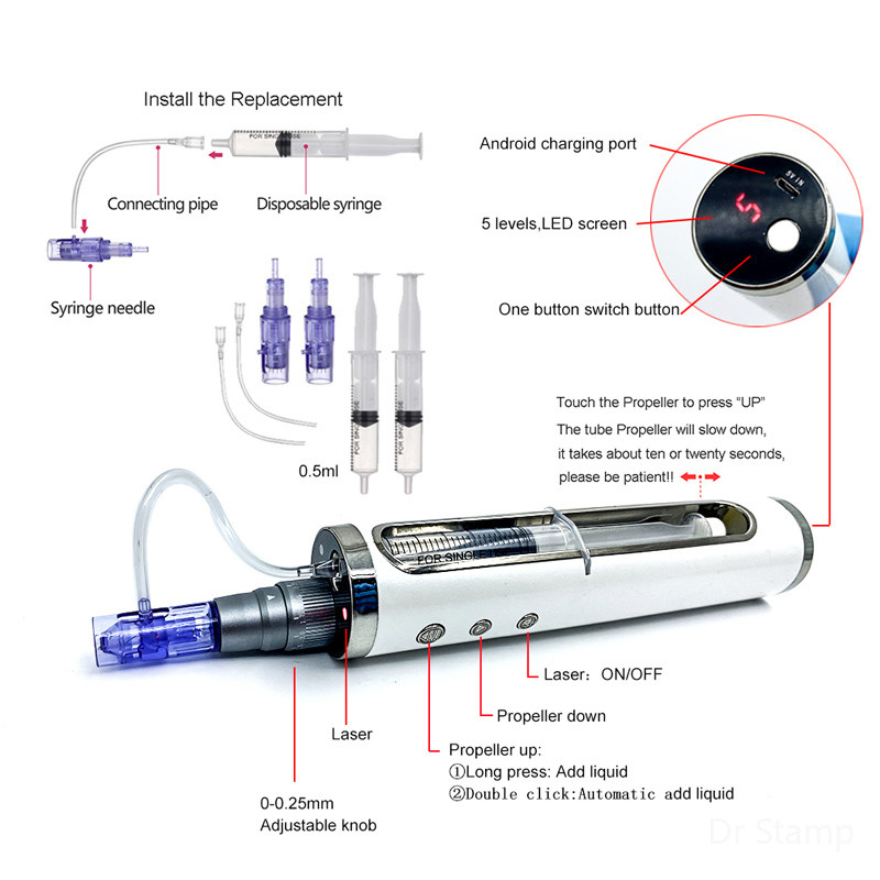 Auto 2 in 1 Hydra Water Inject Pen MESO Hydrapen with Syringe Tube ...