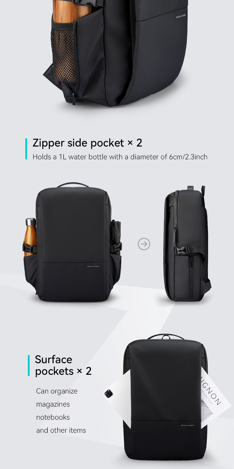 MARK RYDEN Fashion Backpack Comfortable | Shopee Singapore