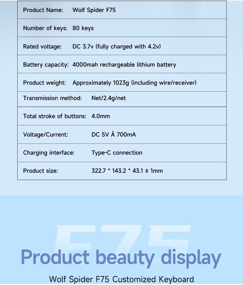 「🇸🇬SG STOCK」AULA F75 Customized Mechanical Keyboard Gasket Structure Full-key Hot Swap Wireless ...