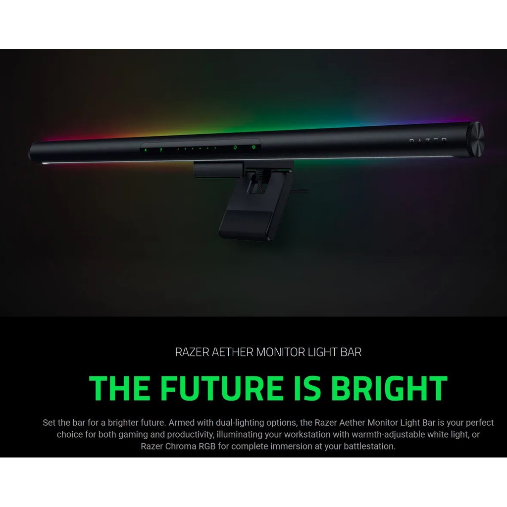 Razer Aether Monitor Light Bar – RGB LED Light Bar for Gamer Rooms ...