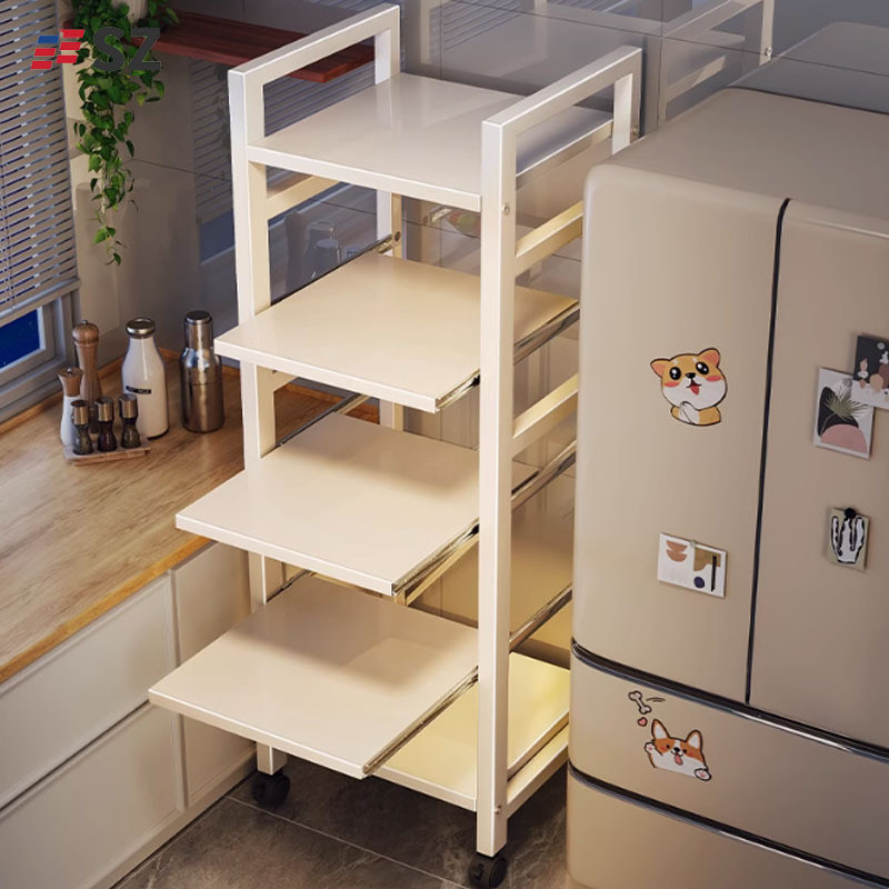 Kitchen Rack Pull-out Storage Rack Floor-standing Multi-layer Gap ...