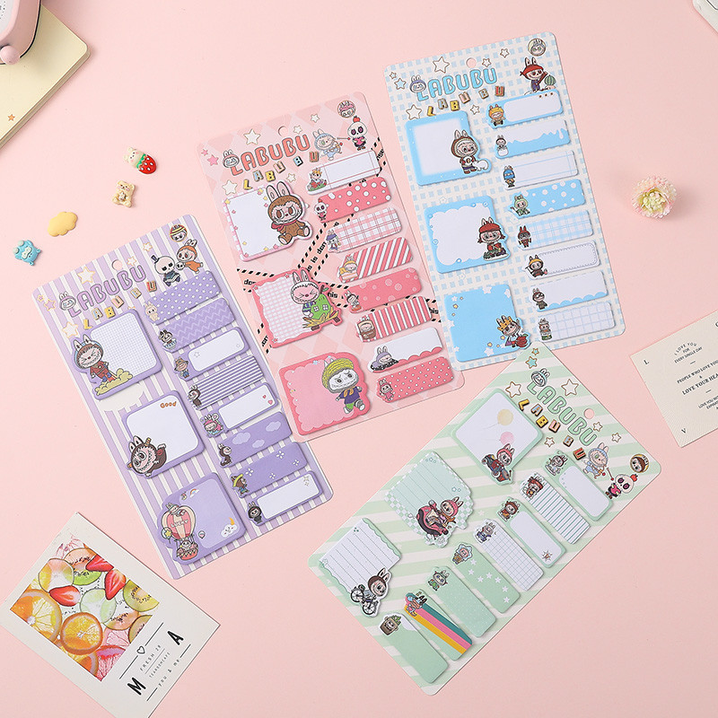 Labubu Sticky Notes Set - 11 Kawaii Designs, 220 Sheets, 80 GSM Paper ...