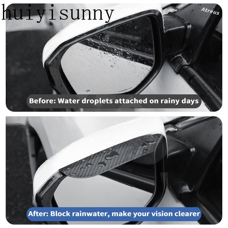 HYS 2pcs MG Eyebrow Rain Guard Car Side Mirror Carbon Fiber Eyebrows ...