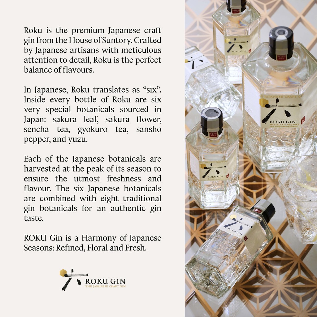 [Official Store] Roku Japanese Gin 700ml | Shopee Singapore