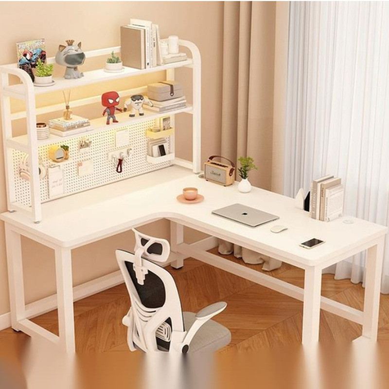 Gaming Table Corner Esports Table, Cream wind tunnel hole plate ...