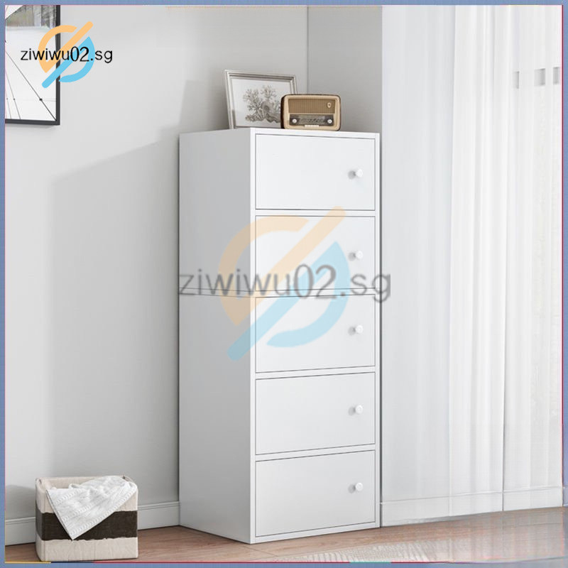 Living Room Solid Wood Tier Storage With Door Cabinet Narrow Lockers ...