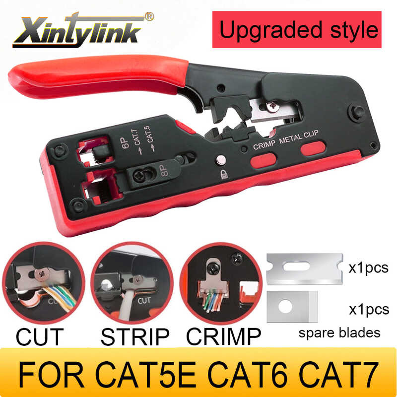 CAT5 d CAT6 CAT6A CAT7 CAT8 Crimping Pliers multitool rj45 crimper ...