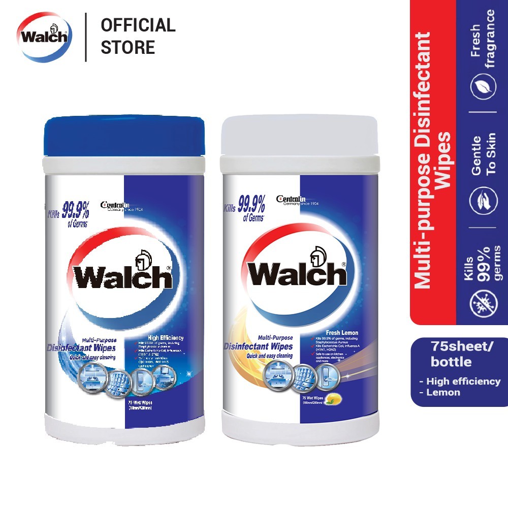 in stock Walch Multi-Purpose Disinfectant Wet Wipes - Lemon /High ...
