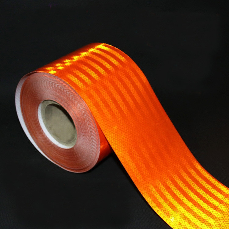 3M Super-Grade Microprism Orange Reflective Strip Waterproof Adhesive ...