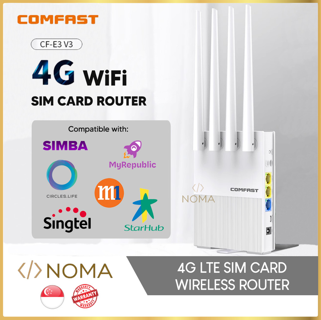 【SG】 COMFAST 4G LTE Mobile Wireless Travel Router SIM Card SIMBA Wifi ...