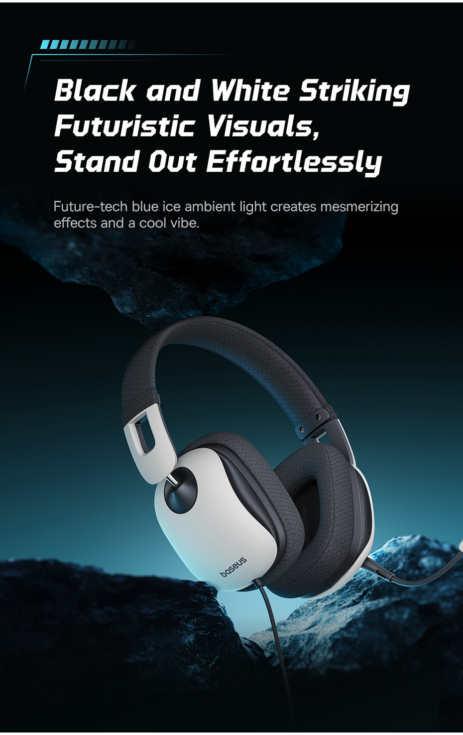 New Baseus GoPlay 1+ Max Gaming Wired Headphones With Mic 7.1 Virtual ...