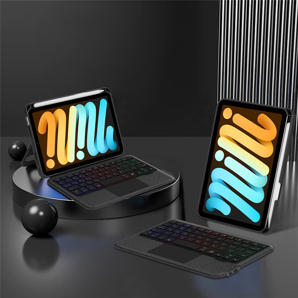 Removable Touchpad Wireless Bluetooth Keyboard With Leahter Case For ...