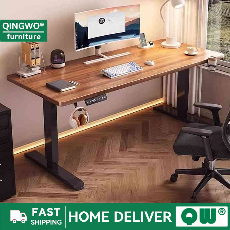 Adjustable Table New Solid Wood Smart Electric Lift Table Home Office ...
