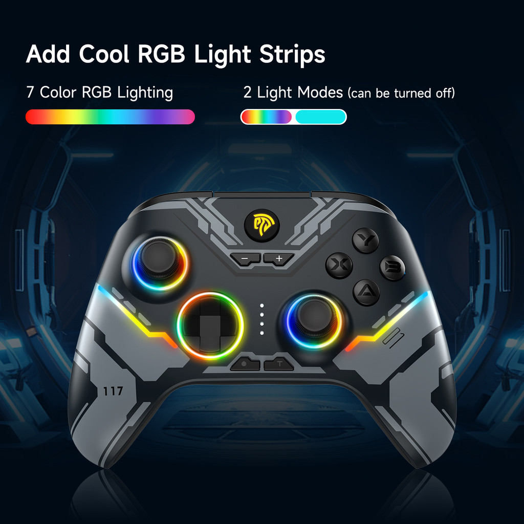 EasySMX X15 Wireless PC Gamepad Bluetooth Joystick Controller for PC Windows Nintendo Switch ...