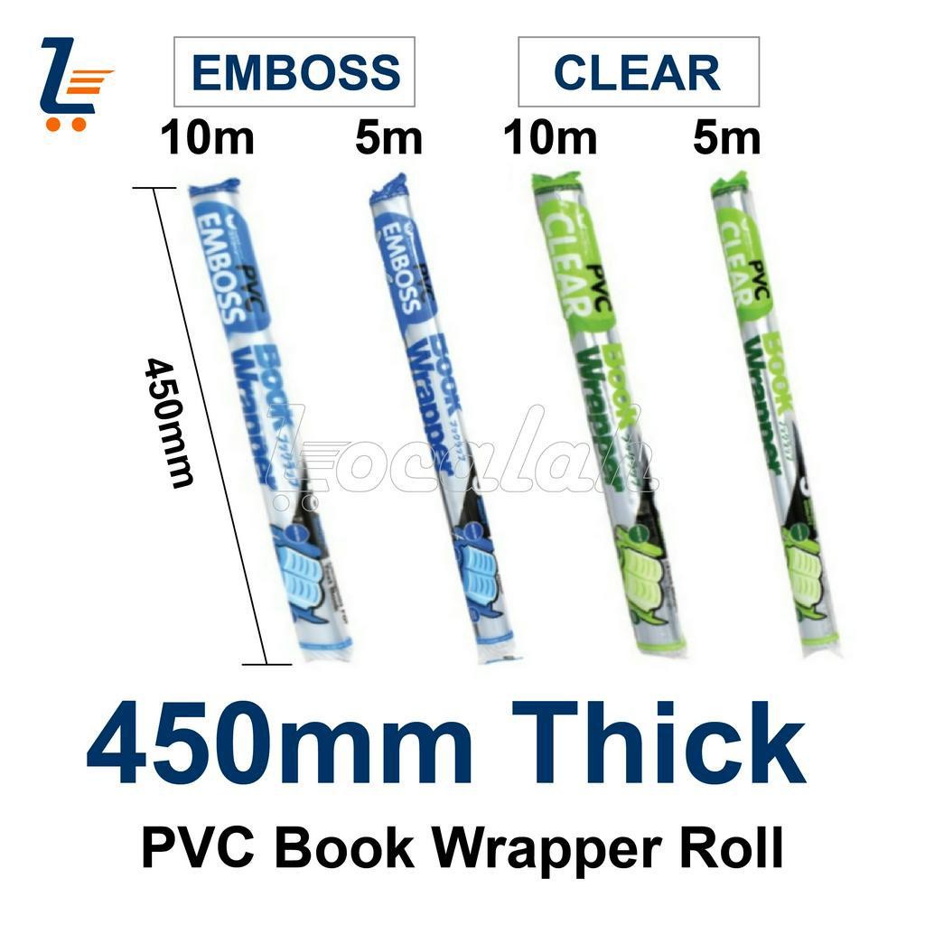 in stock 450mm PVC Book Cover Wrapper Roll / Pembalut Buku (Unicorn UBW ...
