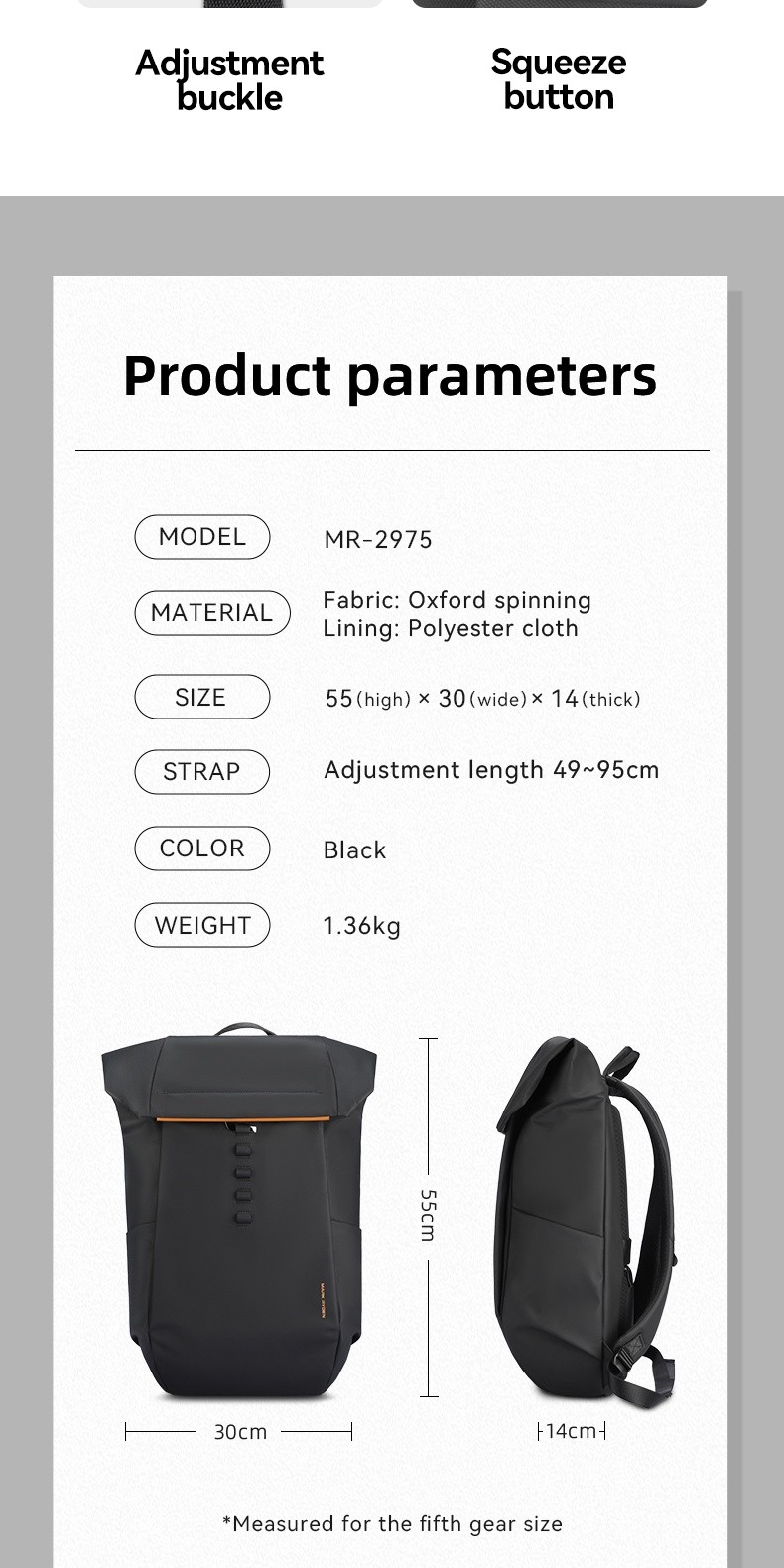 Mark Ryden Outdoor Backpack splash proof Laptop Bag Foldable Men's Bag ...