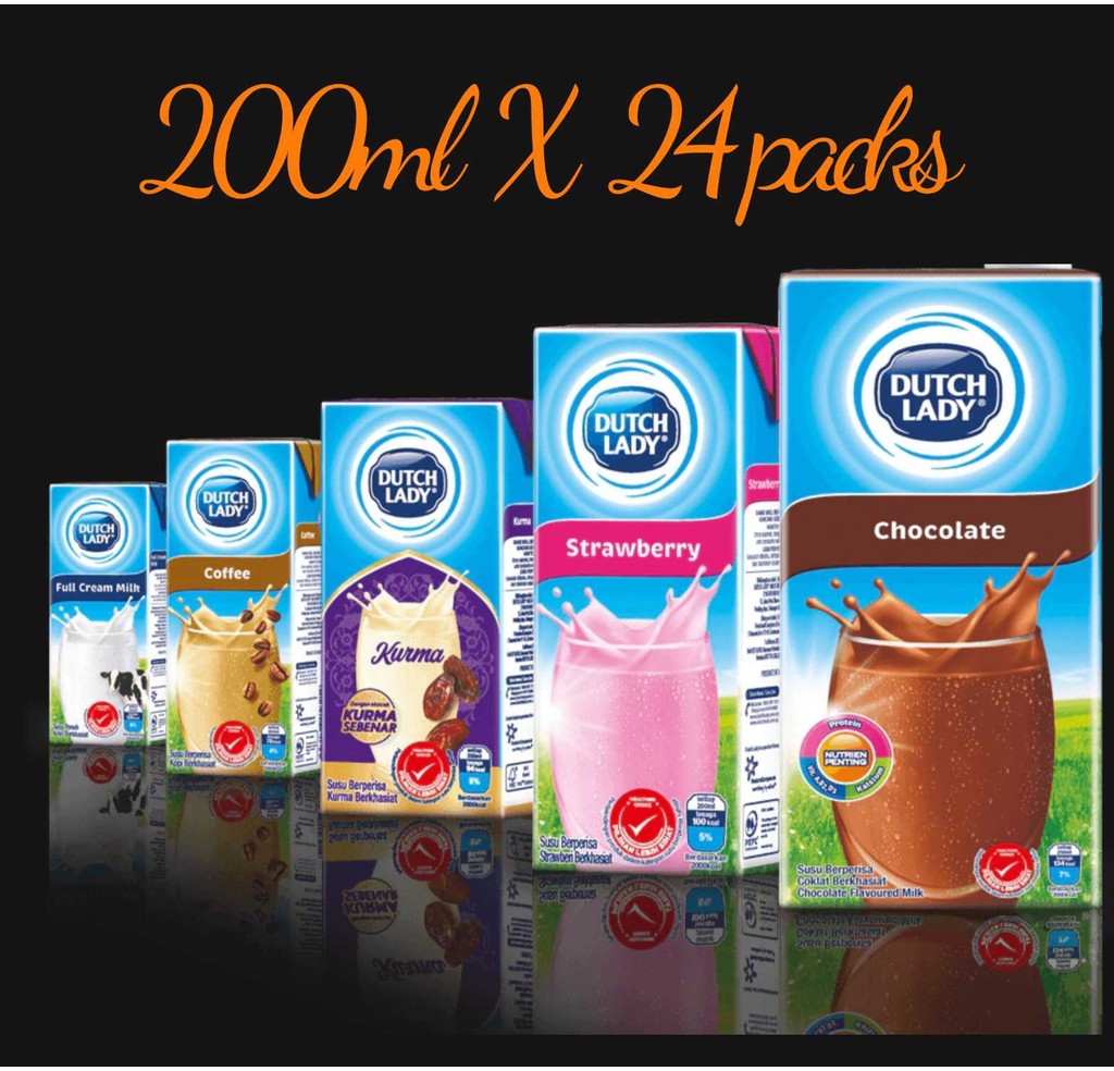 Dutch Lady Purefarm Uht Milk - Full Cream/Chocolate/Strawberry/Kurma ...
