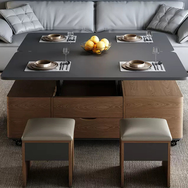 Lifting Coffee Table Folding Dining Table With Wheels Mobile ...