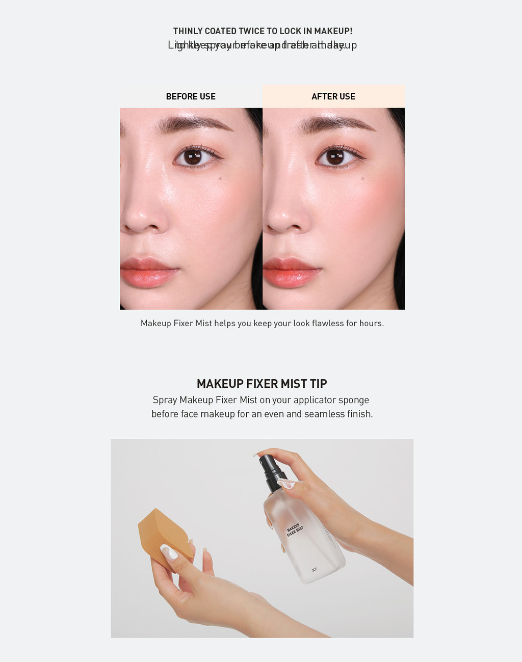 3CE Shimmer Makeup Fixer, blurs appearance of pores, locks in makeup ...