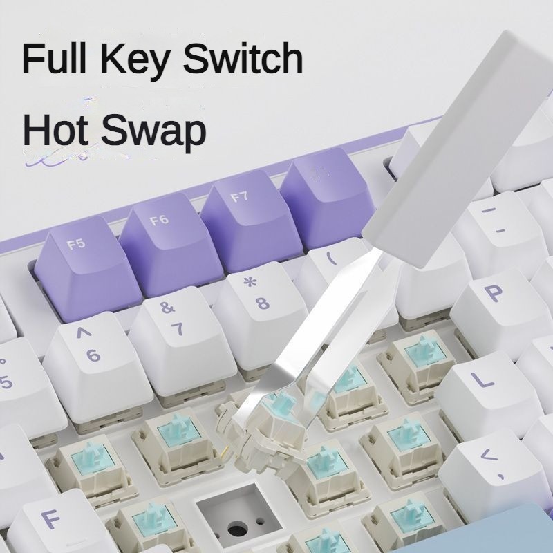 AJAZZ AK980 Mechanical Keyboard 2.4g Wireless Bluetooth Three-mode RGB ...