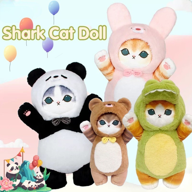 Mofusand Kawaii Cos Cat Plushies 25cm Cosplay Animals Dinosaur Cow Bear ...