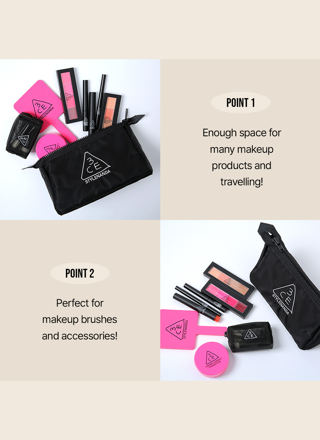 3CE Makeup Pouch | Shopee Singapore