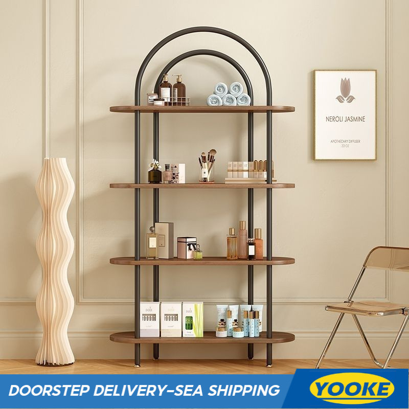 YOOK Cream Style Handmade Display Cabinet Beauty Salon Product Display ...