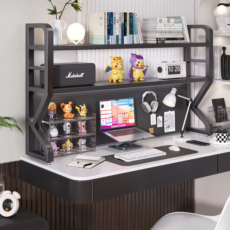 Desk Bookshelf Desktop Storage Rack Office Desk Multi Layer Wrought ...
