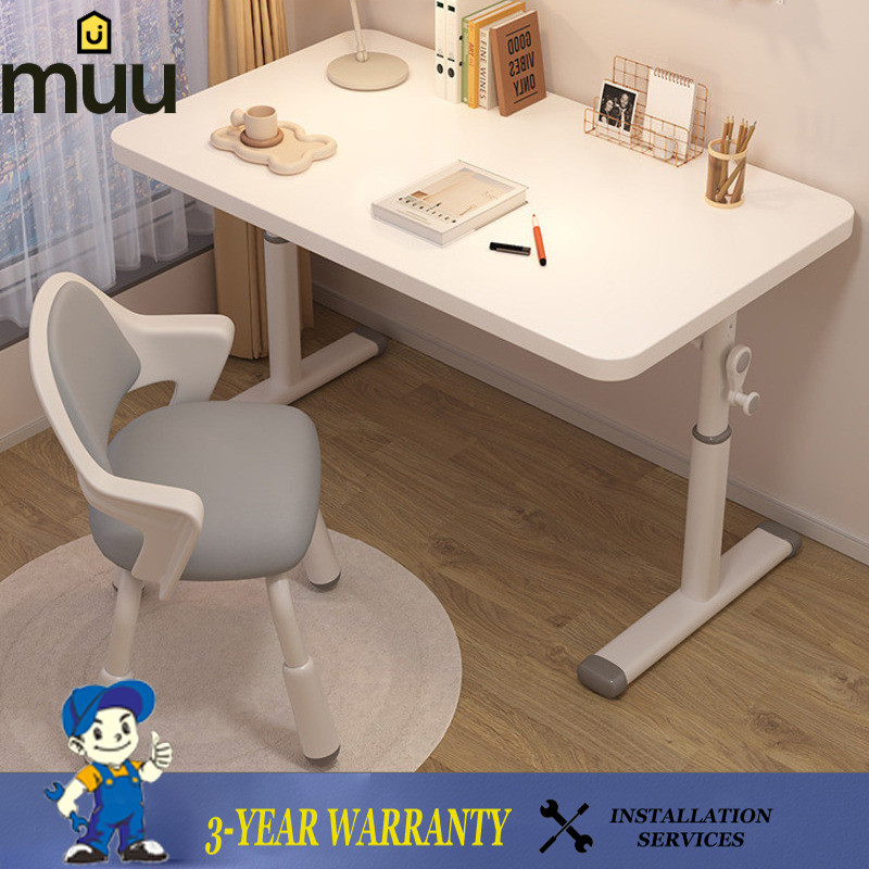 Muu Writing Desk Elevated Children's Simple Kids Table And Chair ...