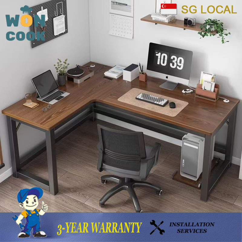 WON Computer Corner Desk Office Commercial Grade L-shape Study Table ...