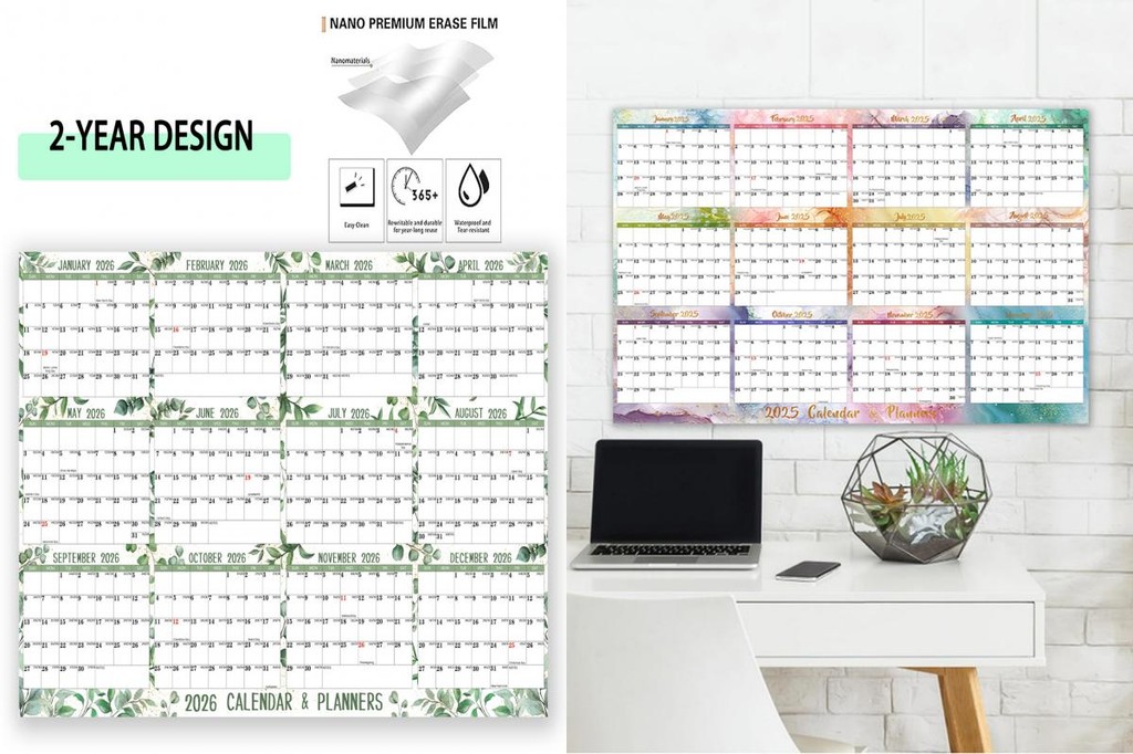 at A Glance 2025 Calendar Giant 2025 Wall Calendar 2025 Large Wet Dry ...