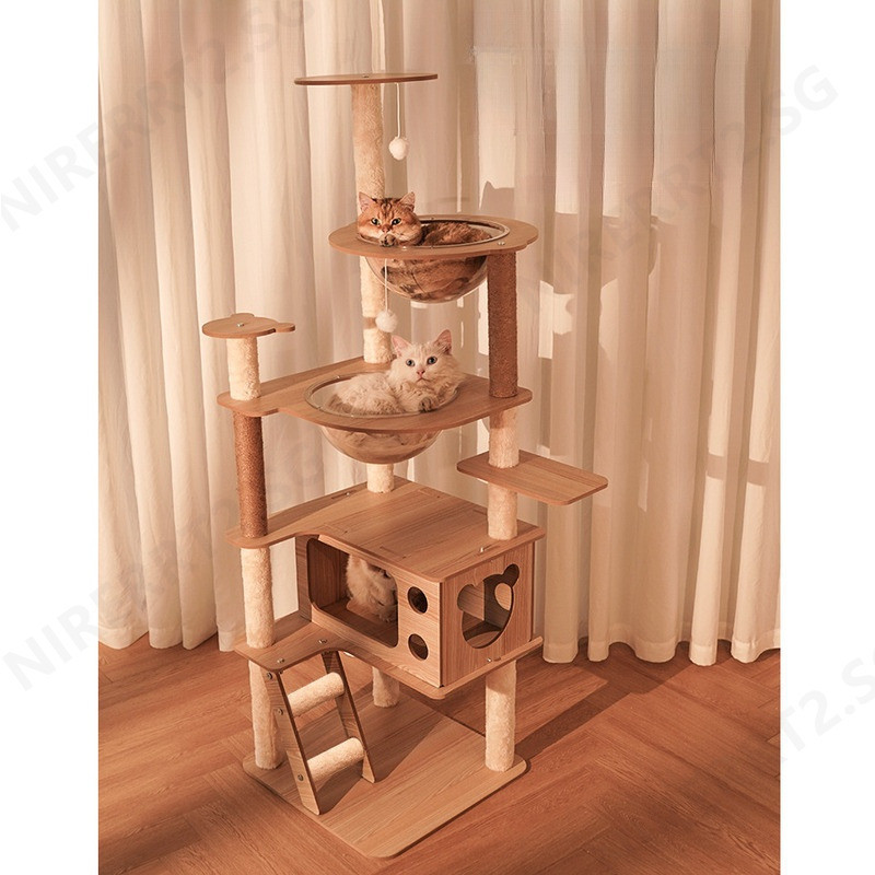 Cat Condo Integrated Cat Tree House Large Space Cat Tower Jumping ...