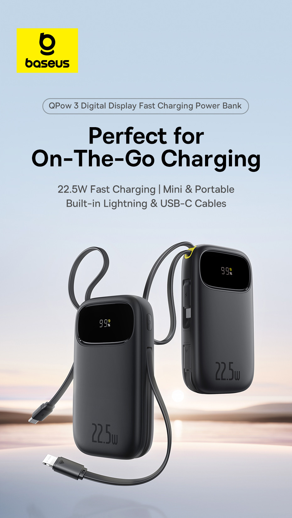 【CCC Certified Power Bank】Baseus CCC 3C Qpow3 10000/20000mAh PD 22.5W ...