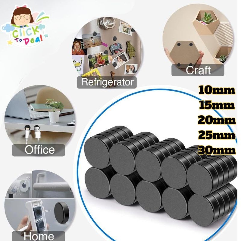 CTD Heavy Duty Magnet 10 pcs Set Strong Round Magnet Ceramic Magnet 10 ...
