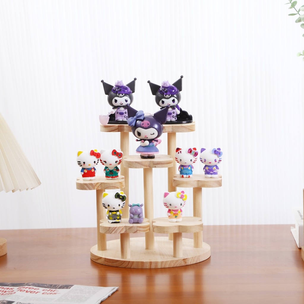 Wooden Display Ladder Popmart Display Rack Stand Labubu Display Rack ...