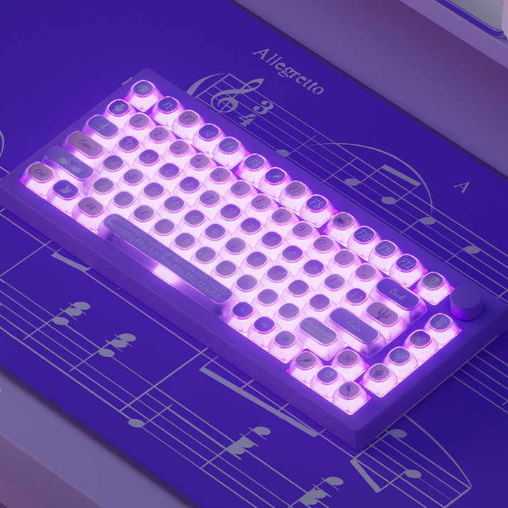 AKKO 140-Key Swan Sonata Theme Keycaps Cartoon Detachable Non-slip ...