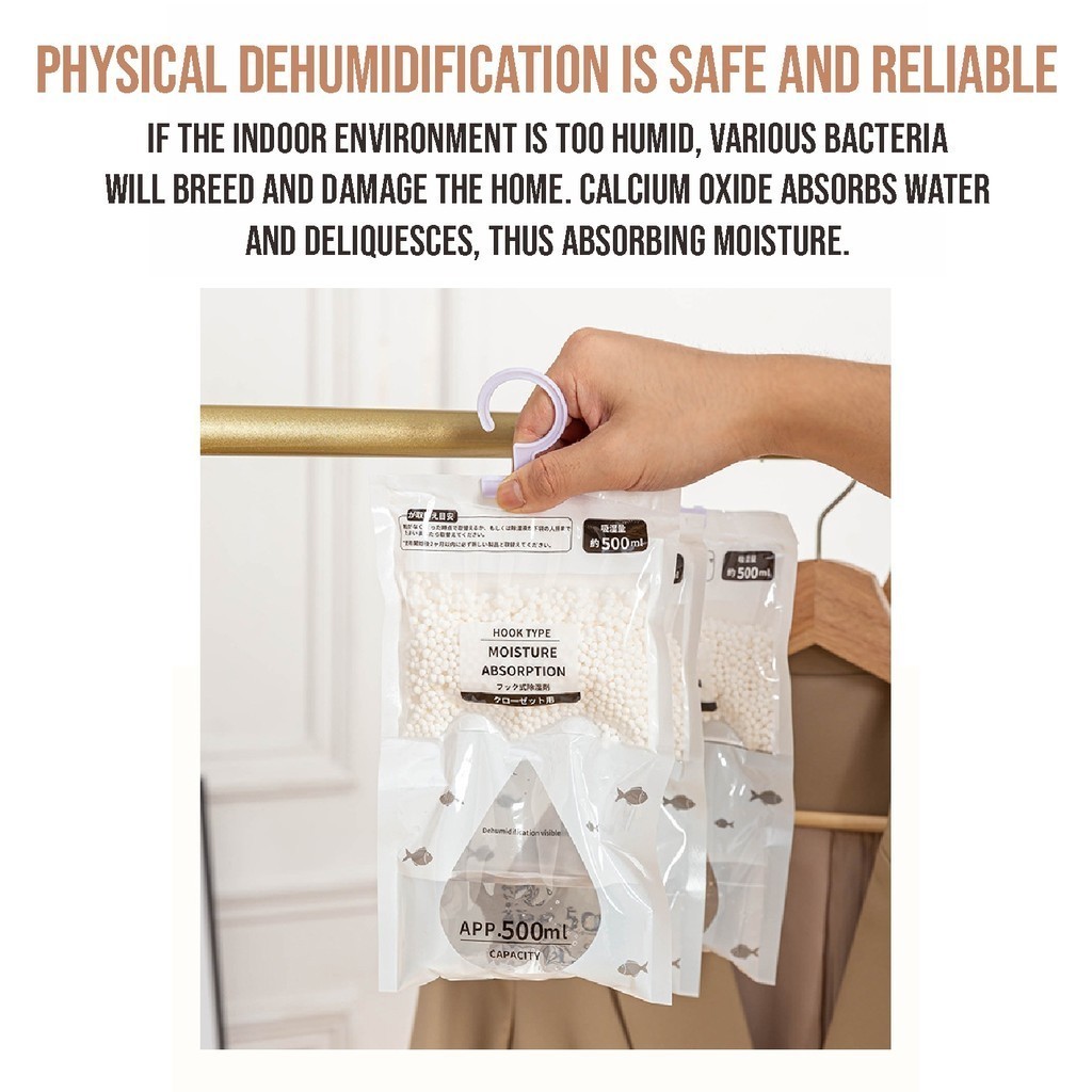 🇸🇬Lucky Home🔥Japan Dehumidifier Hanging Closet Bag Drawer Pack Moisture ...