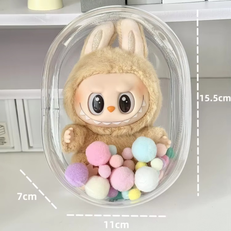 2pcs Labubu1.0 2.0 Dust Bag Transparent Protective Cover The Monsters ...