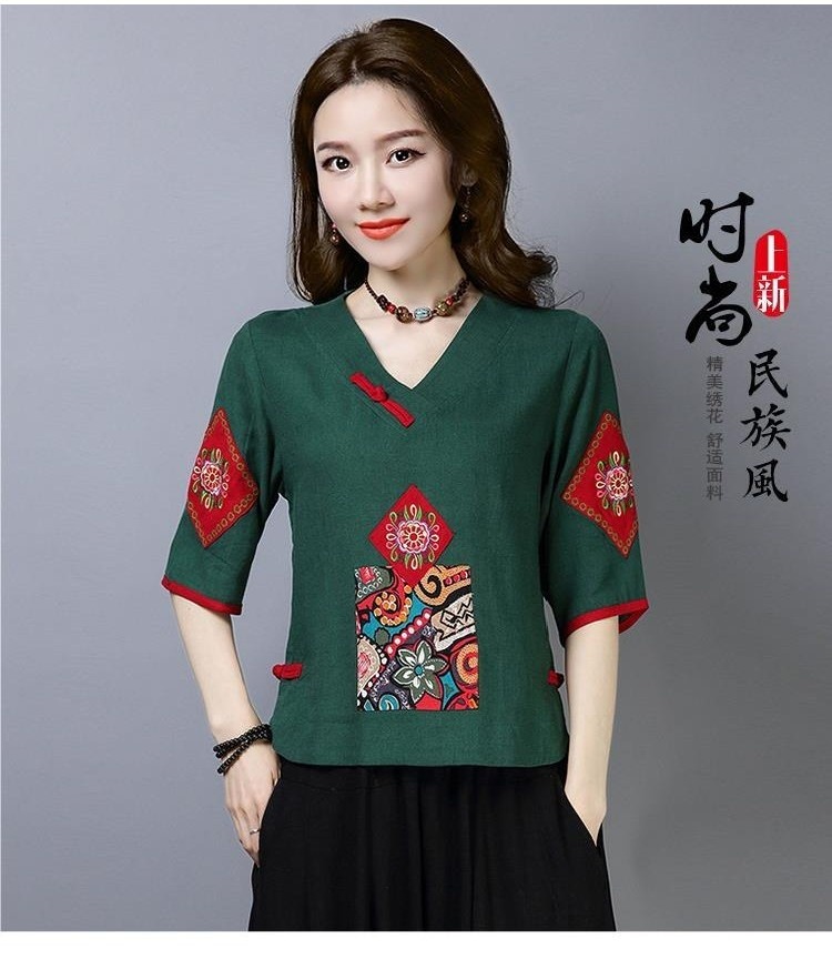 Chinese New Year Clothes qipao top Women blouse Cny 旗袍上衣 汉服上衣 Blouse ...