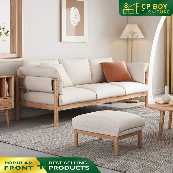 Ssr Sofa Modern Japanese Style Solid Wood Sofa Nordic Minimalist 3 ...