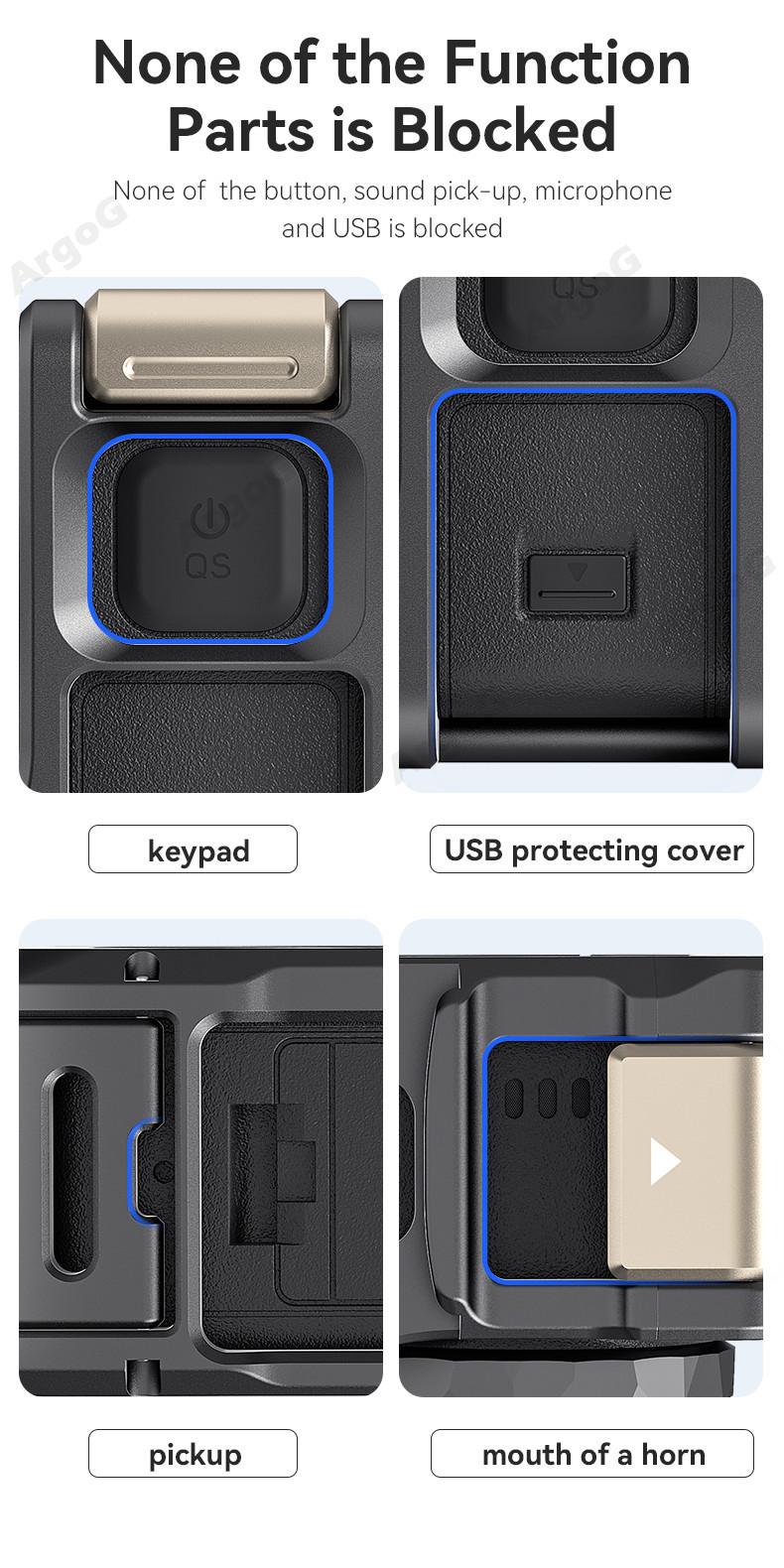 aMagisn Metal Frame Cage For DJI Osmo Action 5 Pro / Action 4/3 ...