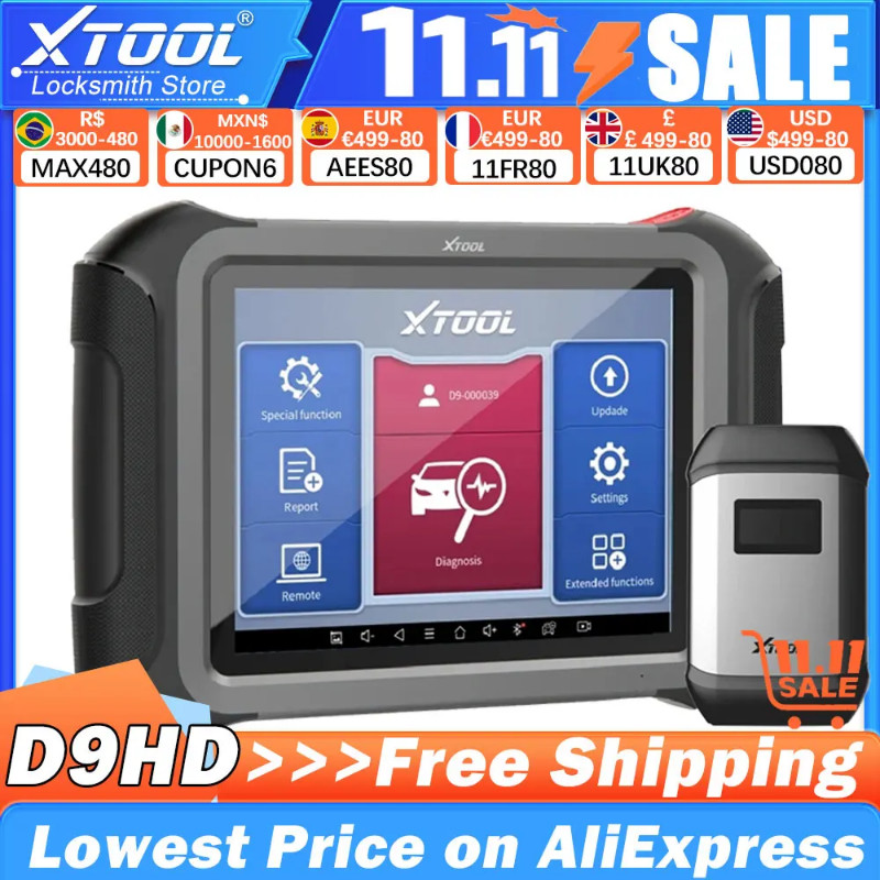 XTOOL D9HD For Truck 24&12VCar Scaner Topology Mapping Auto Diagnostic Tool Programmable Module ...