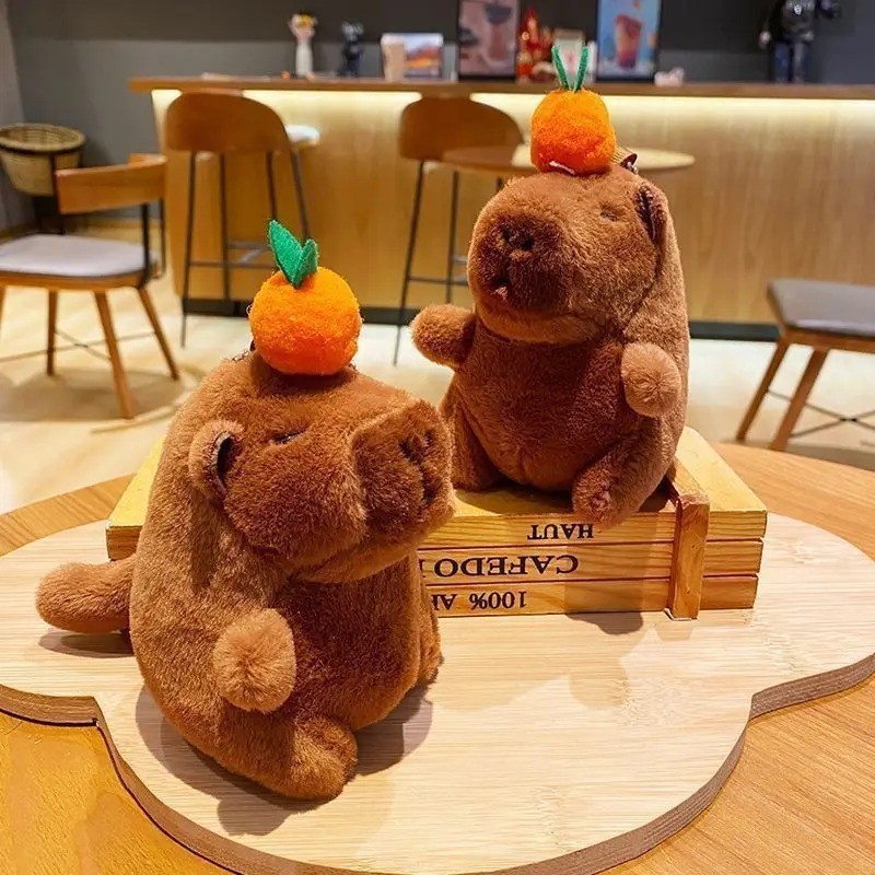 Simulation Wagging Tail Capybara Plush Toy Cute Doll Capibala Anime ...