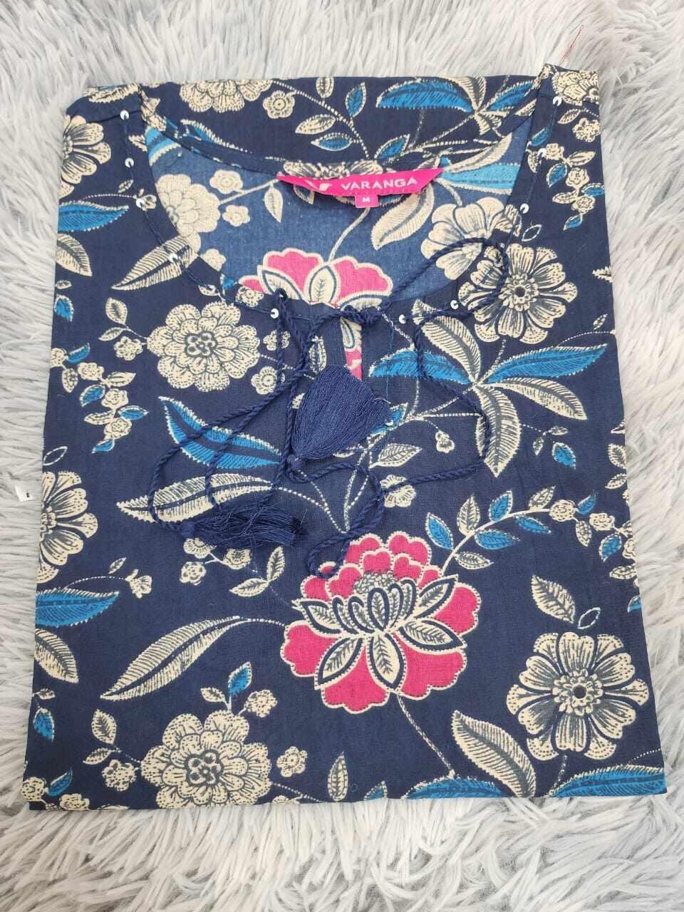 [Size S] Varanga Brand Cotton Kurti - Top only | Shopee Singapore