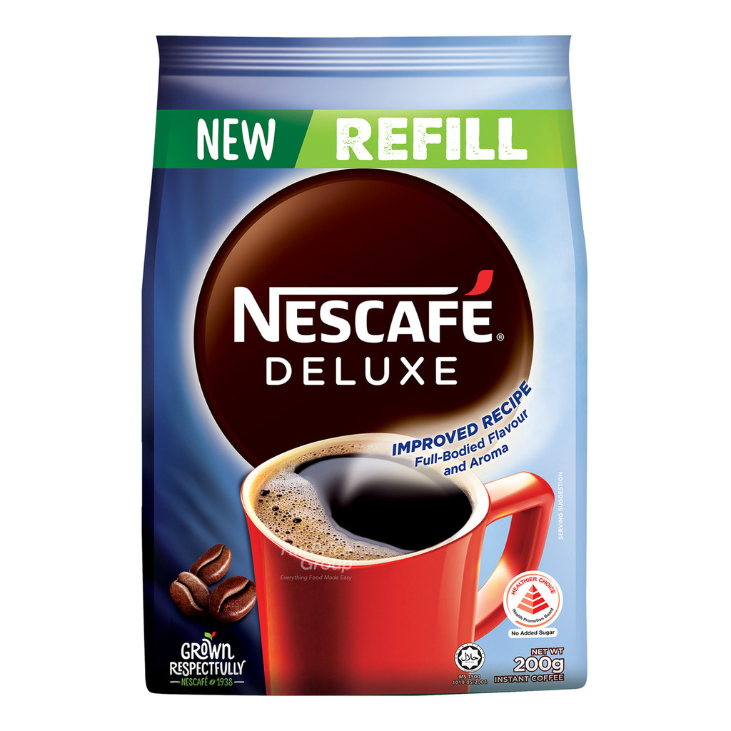 Nescafe Deluxe Instant Soluble Coffee Pouch 200g | Shopee Singapore