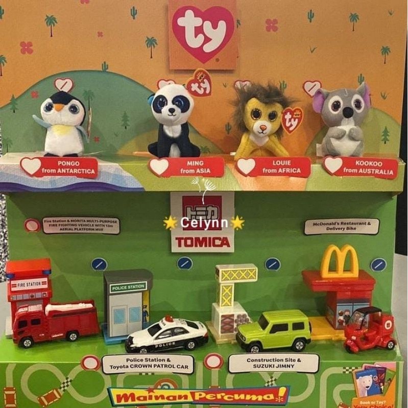 in stock McDonald's McD Mcdonalds Mekdi Happy Meal Toys TOMICA TOMY & TY Teenie Beanies Boo 2022 ...