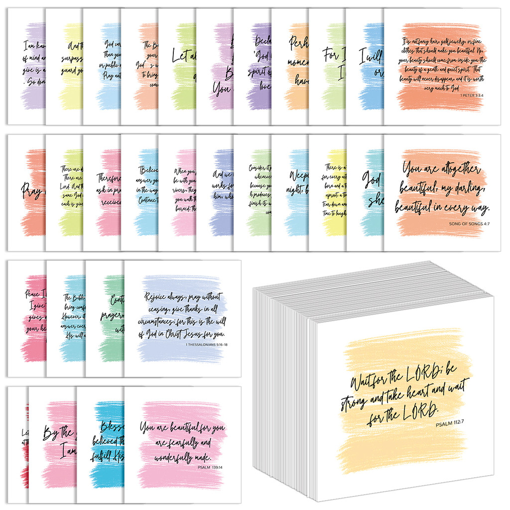 [Inspirational Prayer Cards] 60pcs Pack Inspirational Bible Verse ...